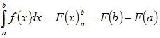 Integral (Definite) - Web Formulas